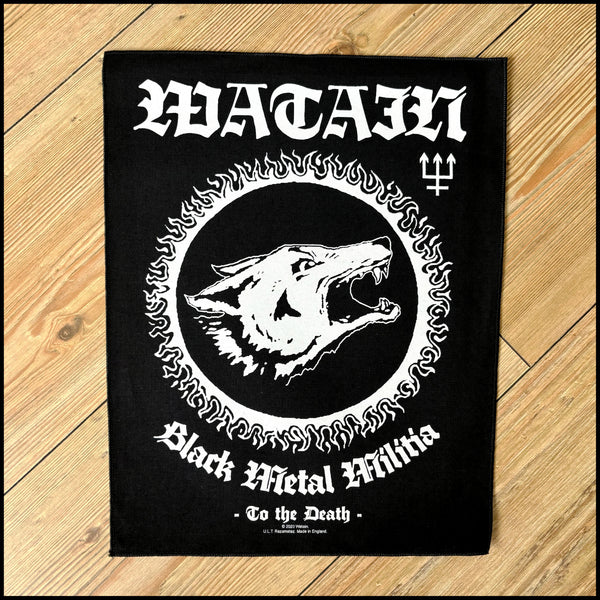 Official WATAIN: BLACK METAL MILITIA large back patch – CultNeverDies